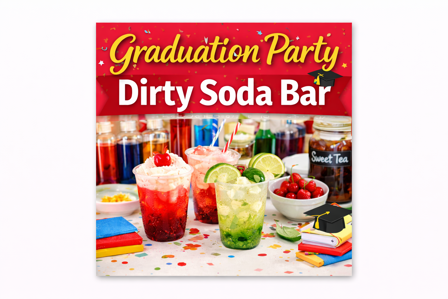 Graduation Party Trend: Dirty Soda Bars! Dirty Soda Bar Ideas | How to ...