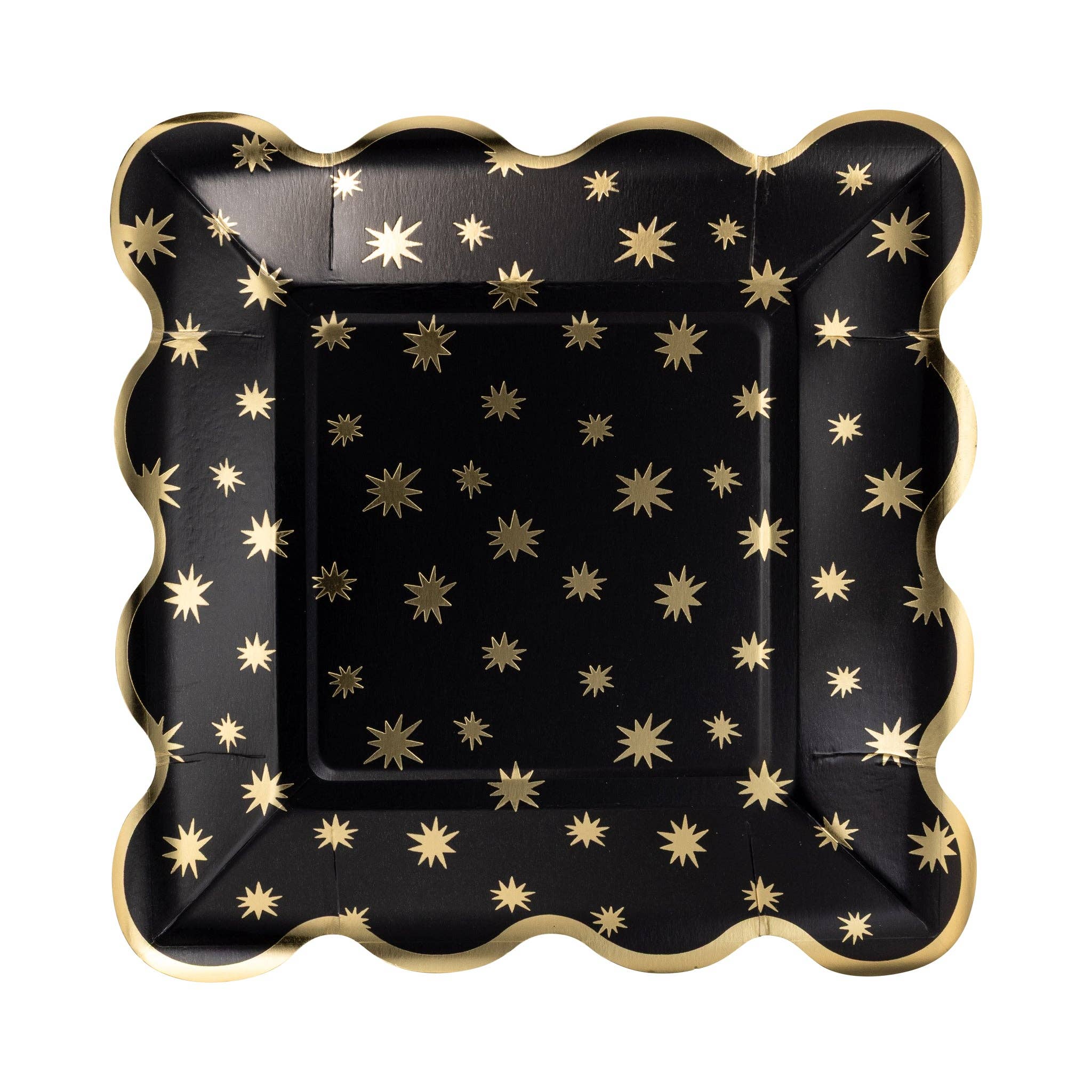 Black & Gold Star Plates | 7" New Year’s Eve Party Plates | Oh So Fancy ...