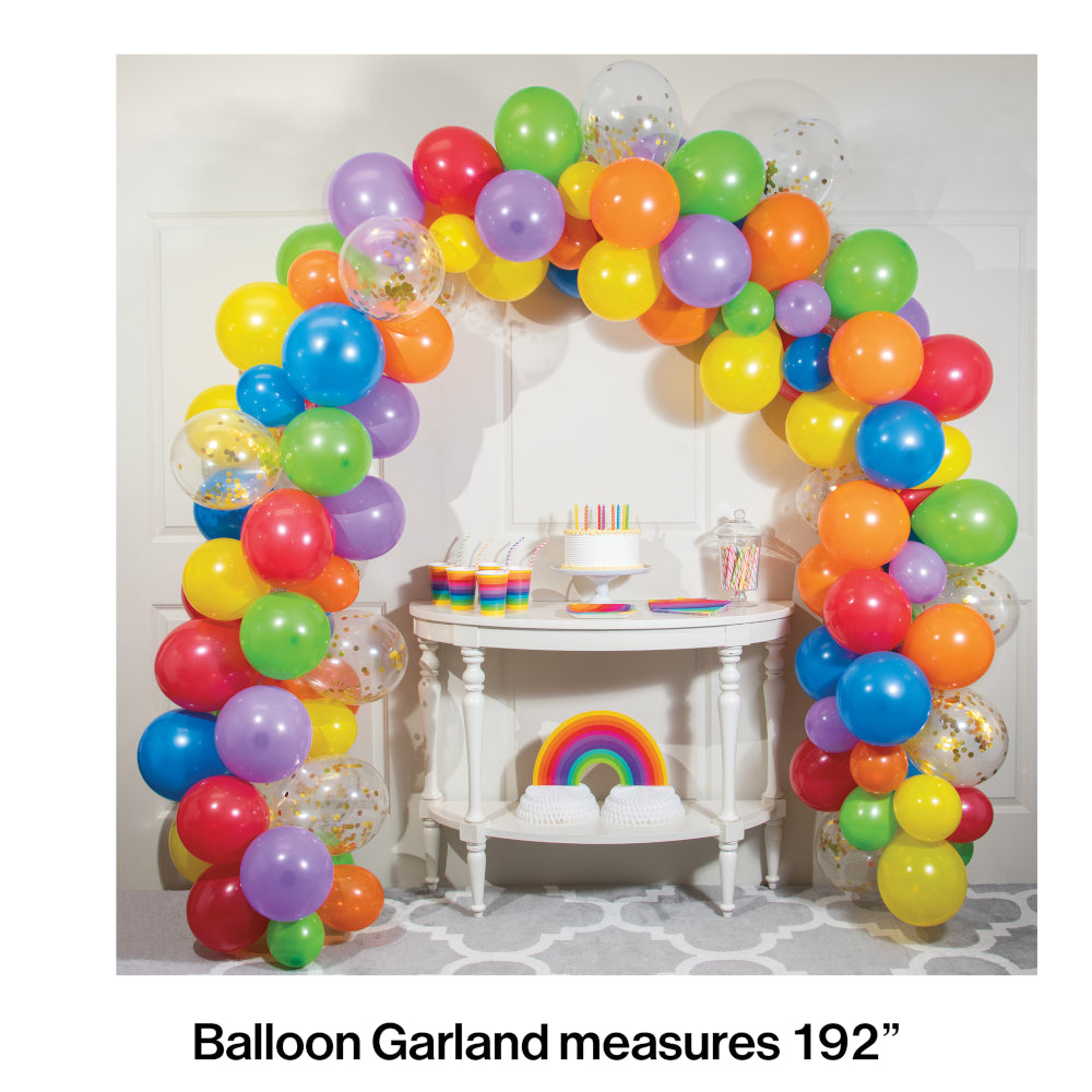 Rainbow Balloon Arch – Colorful Balloon Arch Kit for Parties and Events ...