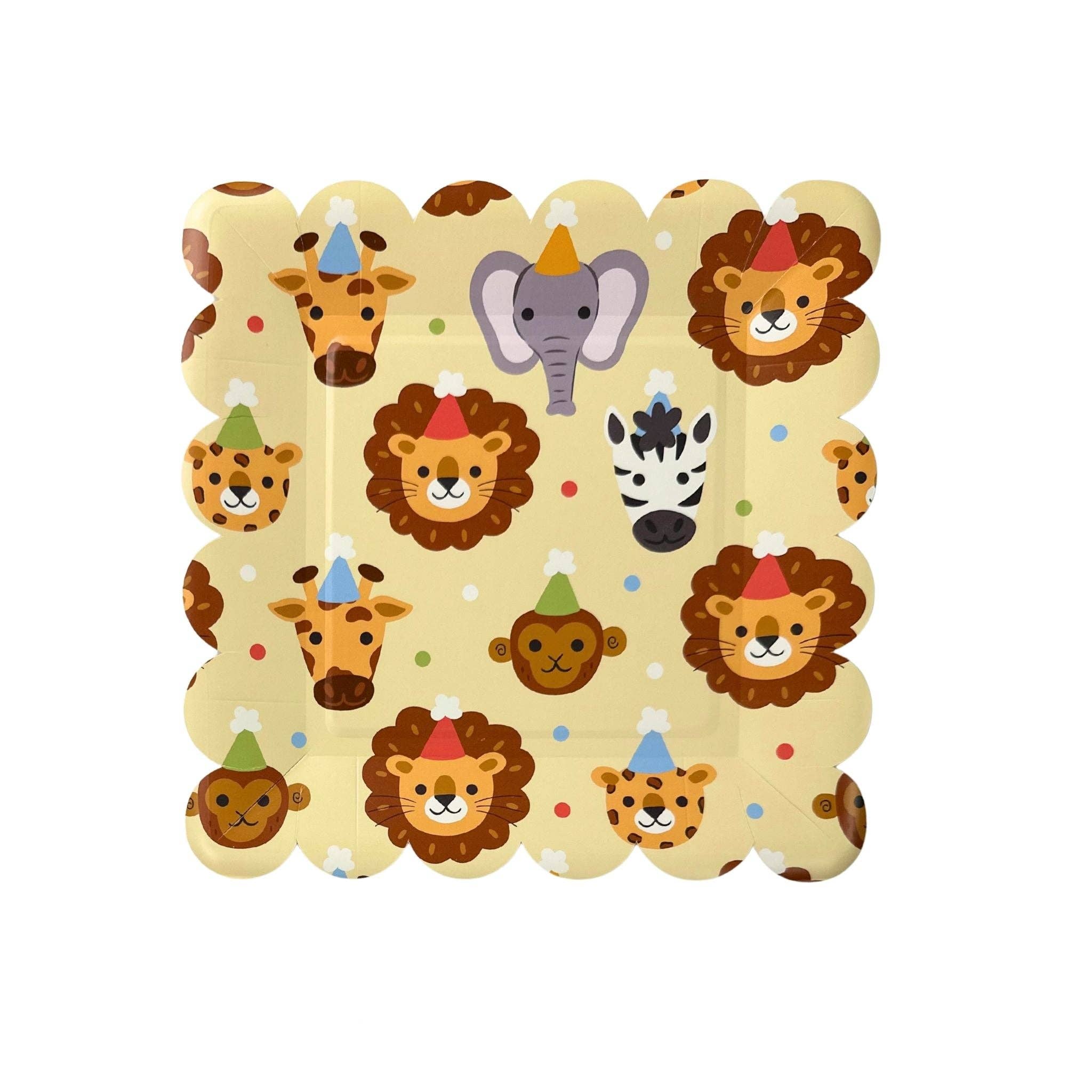 Safari Animal Party Plates | 8" Jungle Birthday Plates | Wild One ...