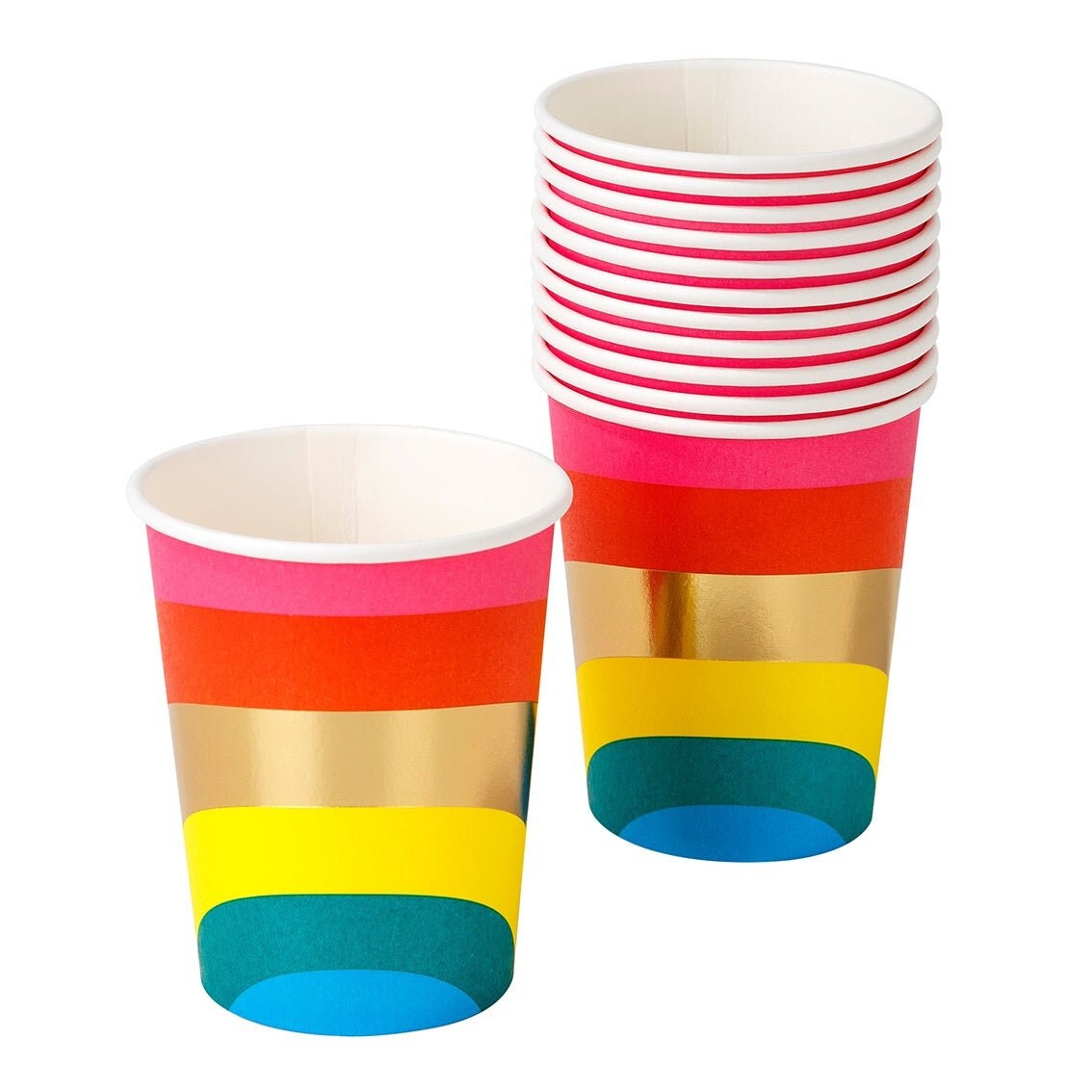 Rainbow Cups for Rainbow Themed Birthday Party | Oh So Fancy Party