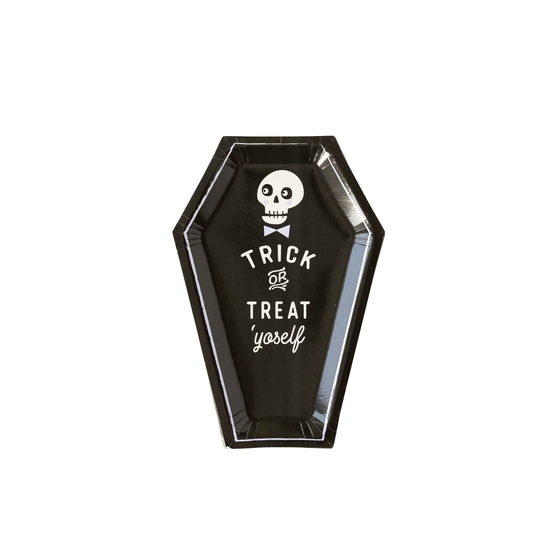 Coffin Skeleton Halloween Plate for Halloween | Oh So Fancy Party