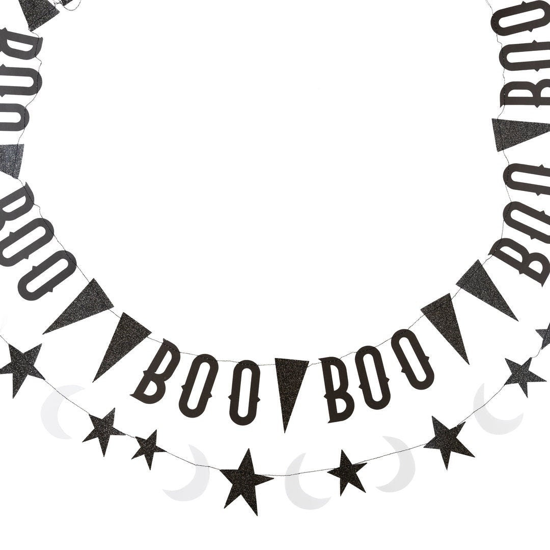 Halloween Vintage BOO Banner for Hanging Decor | Oh So Fancy Party