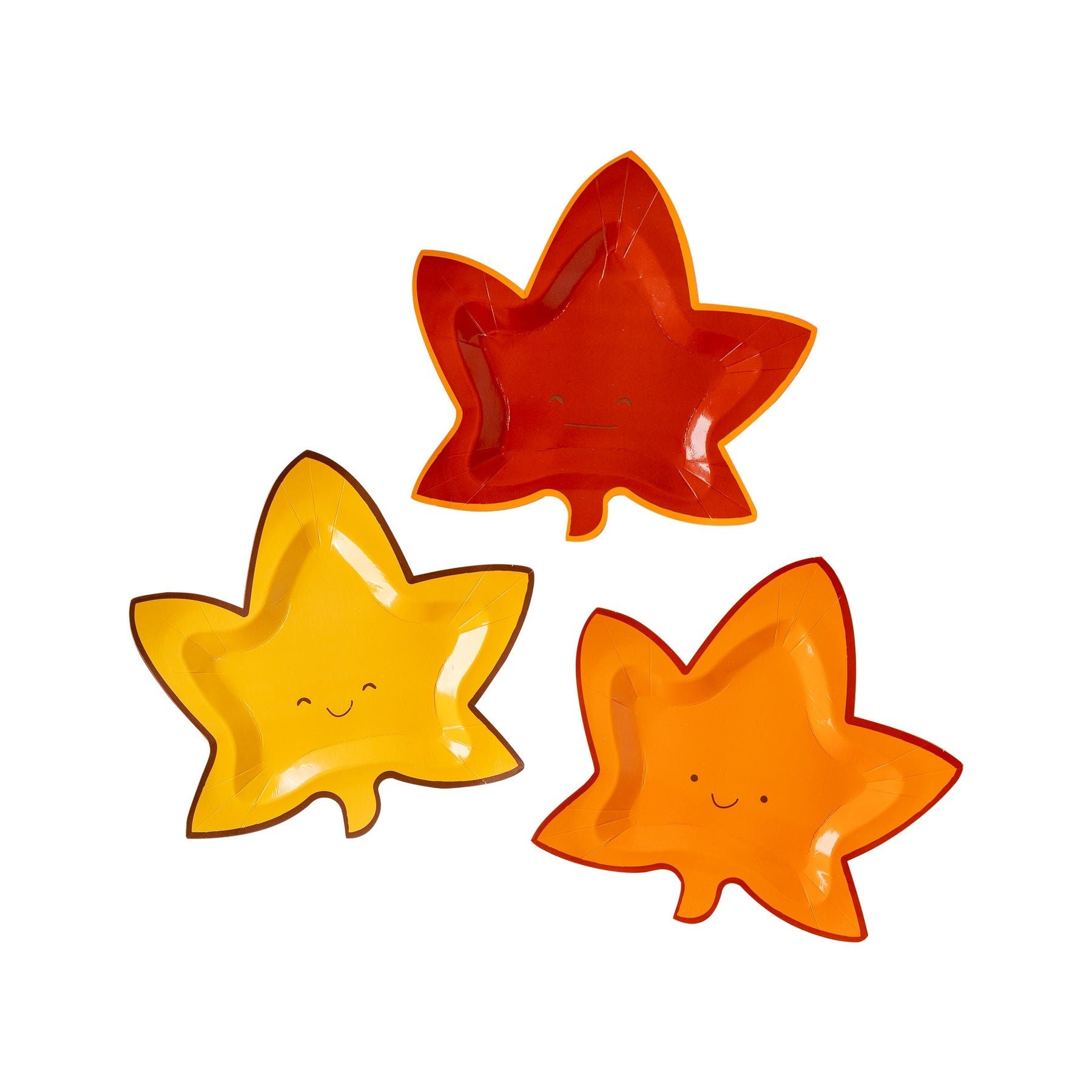 Smiling Fall Leaf Plates for Fall or Thanksgiving | Oh So Fancy Party